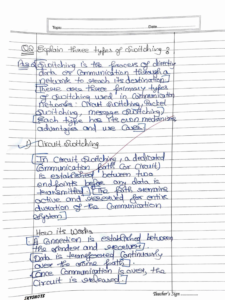 Switching Techniques | PDF