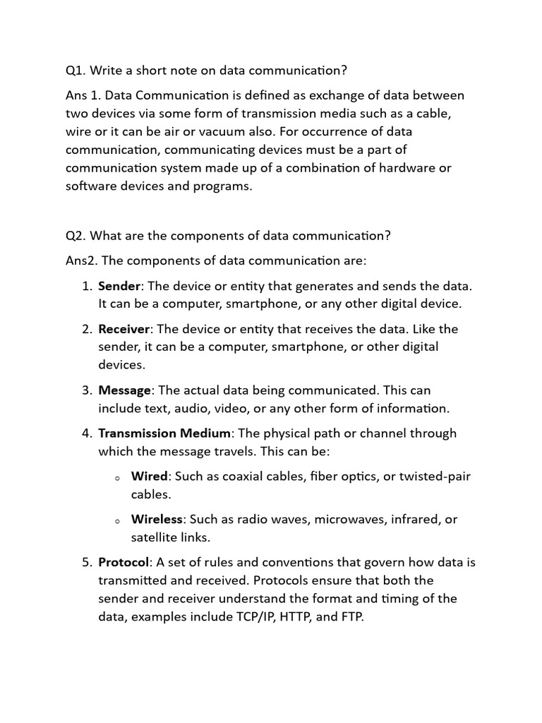 Computer Networks Important Questions | PDF | Error Detection And Correction | Multiplexing
