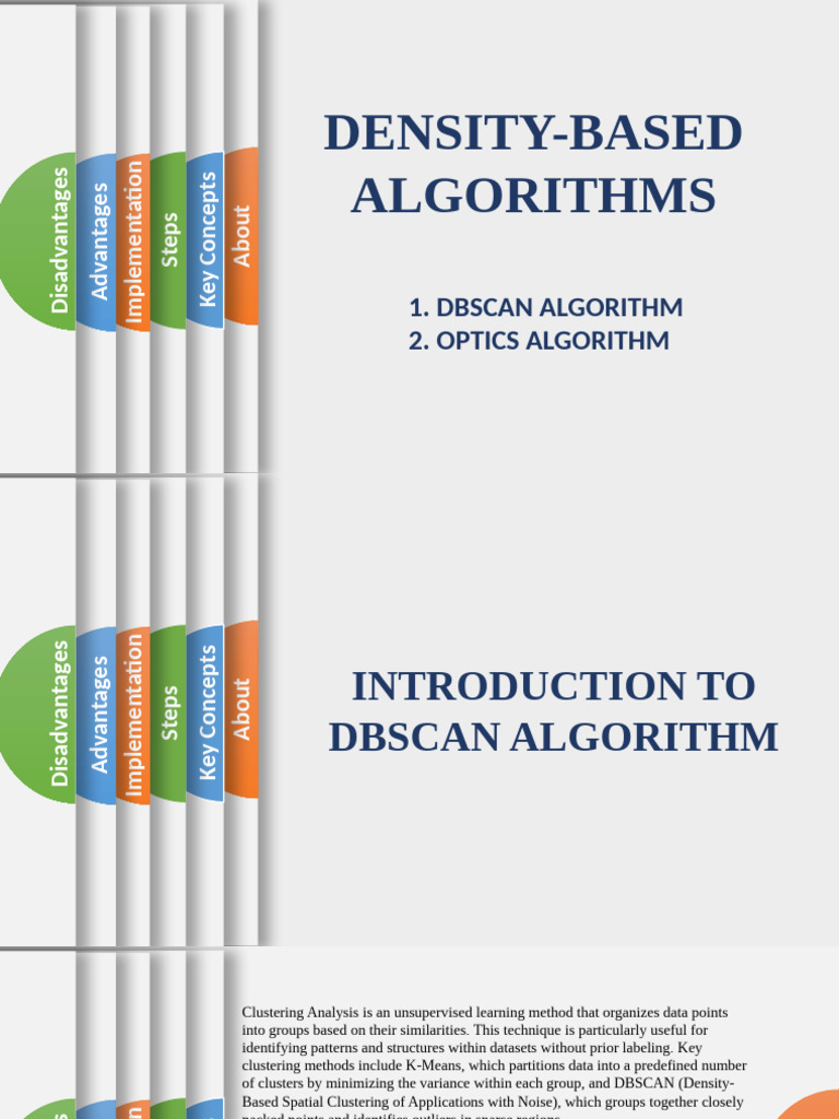 DBSCAN AND OPTICS | PDF | Cluster Analysis | Algorithms
