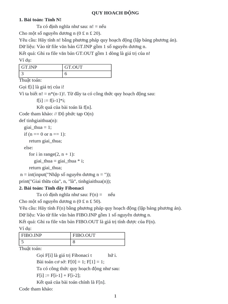 Bai Tap - Quy Hoach Dong Khong Quy Tac | PDF