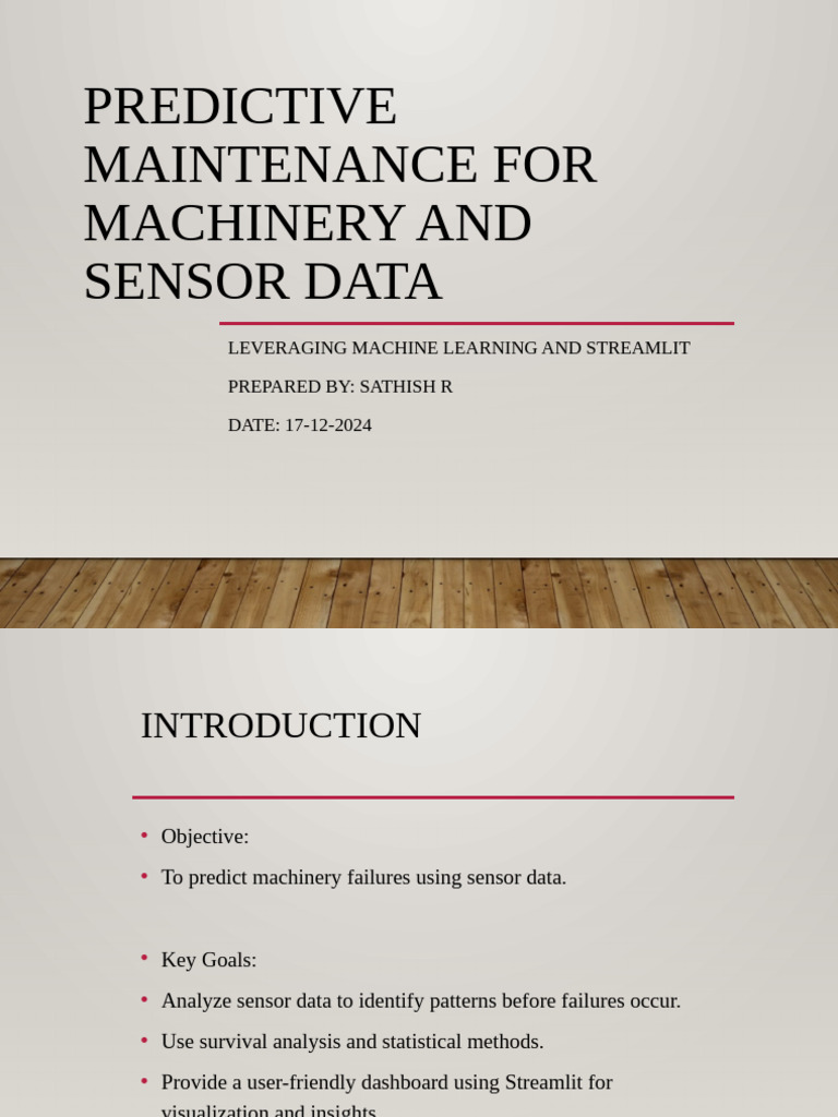 Predictive Maintenance with ML & Streamlit | PDF | Machine Learning ...