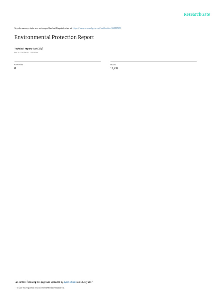 Environmental Protection Strategies Report | PDF | Sugarcane ...