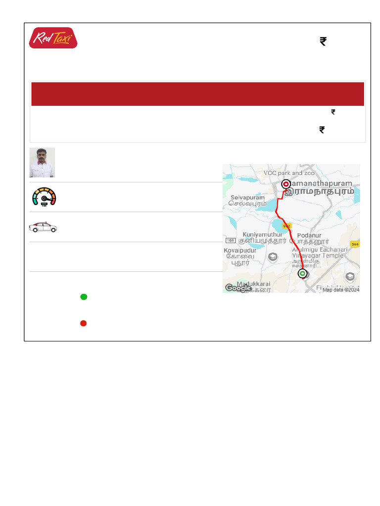 Red Taxi Invoice for Booking CRA0511711 | PDF