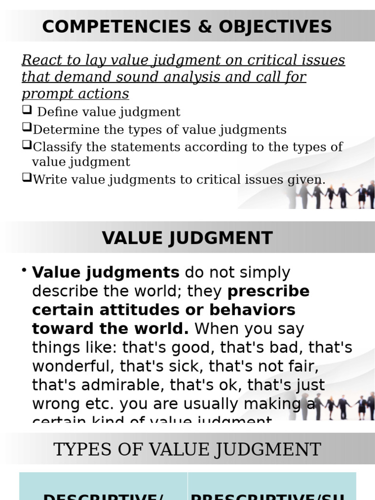 Types-of-Value-Judgments (1) | PDF | Psychology