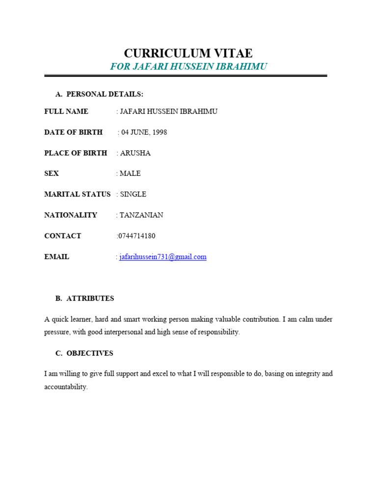 JAFARI CV COMPLETE | PDF | Learning | Cognition