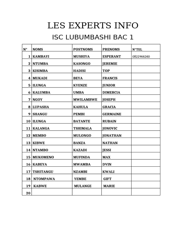 Les Experts Info | PDF