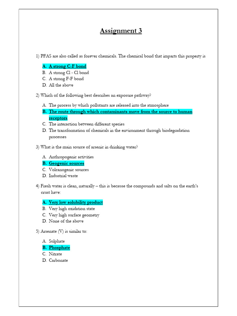 Assignment 3 With Answers | PDF