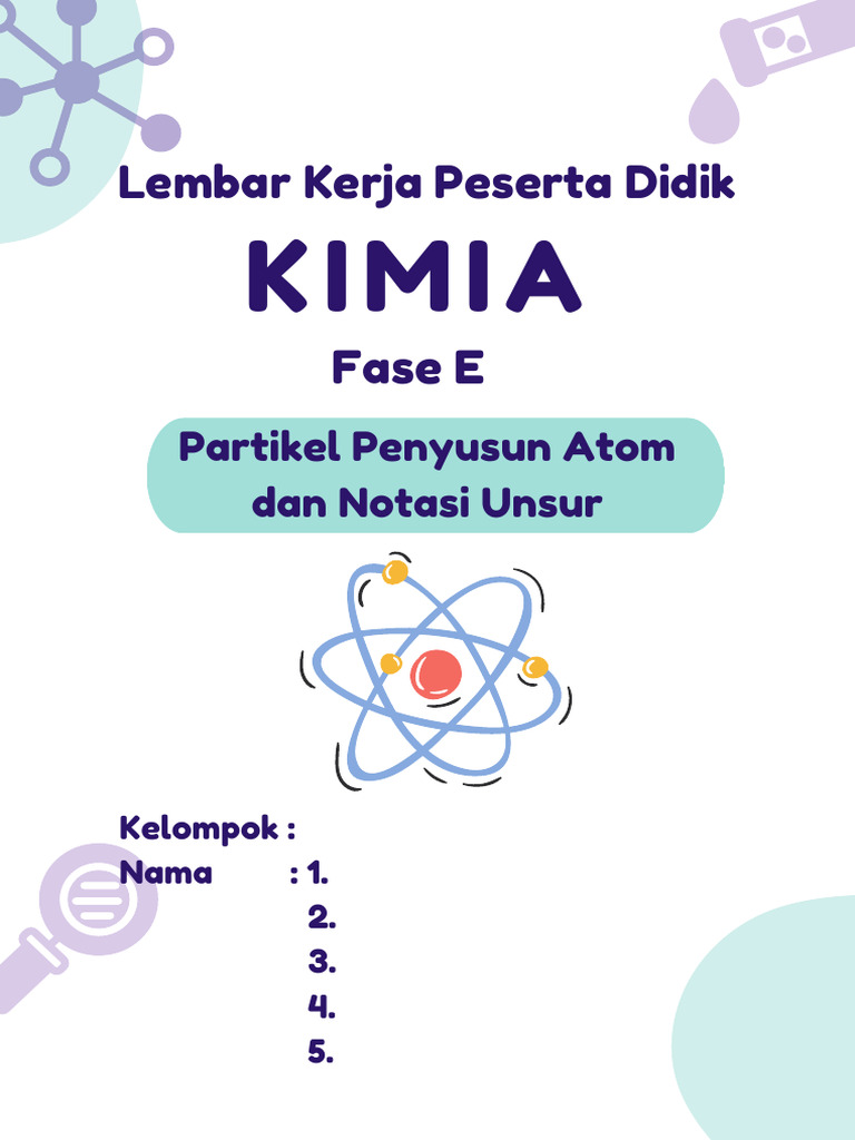 Lembar Kerja Kimia: Partikel Atom dan Notasi | PDF