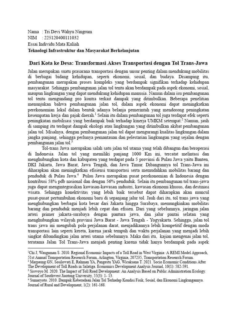 ESSAI INDIVIDU - TIMBER - Tri Devi Wahyu Ningrum | PDF