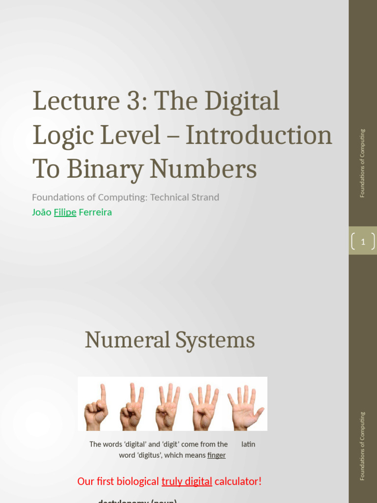 Lecture 4 - The Digital Logic Level, Part 3 | PDF | Arithmetic | Mathematics