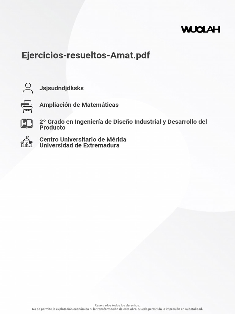 Ejercicios Resueltos Amat | PDF
