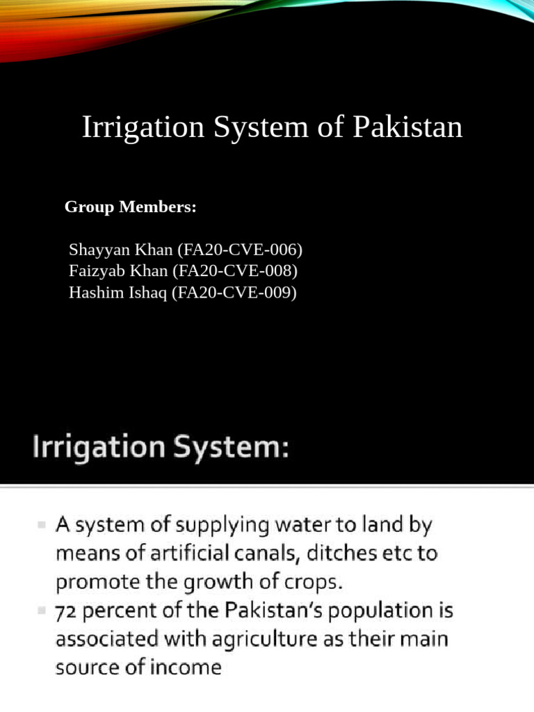 Group 2 (Irrigation System of Pakistan) | PDF
