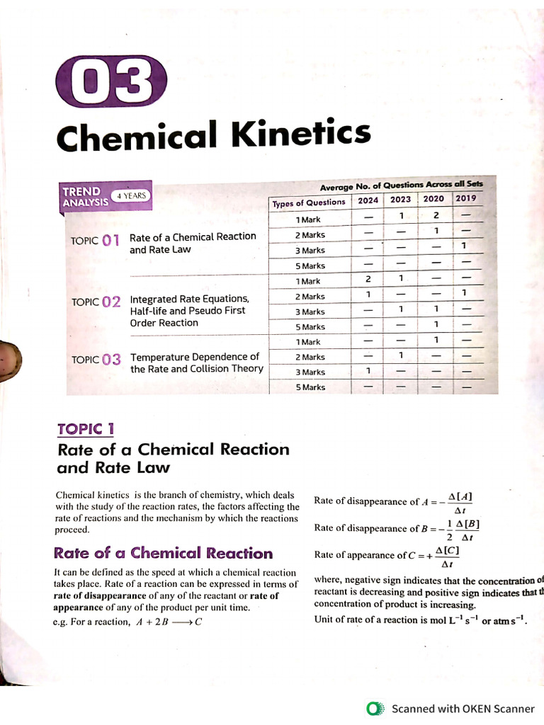 Chemical Kinetics PYQ | PDF