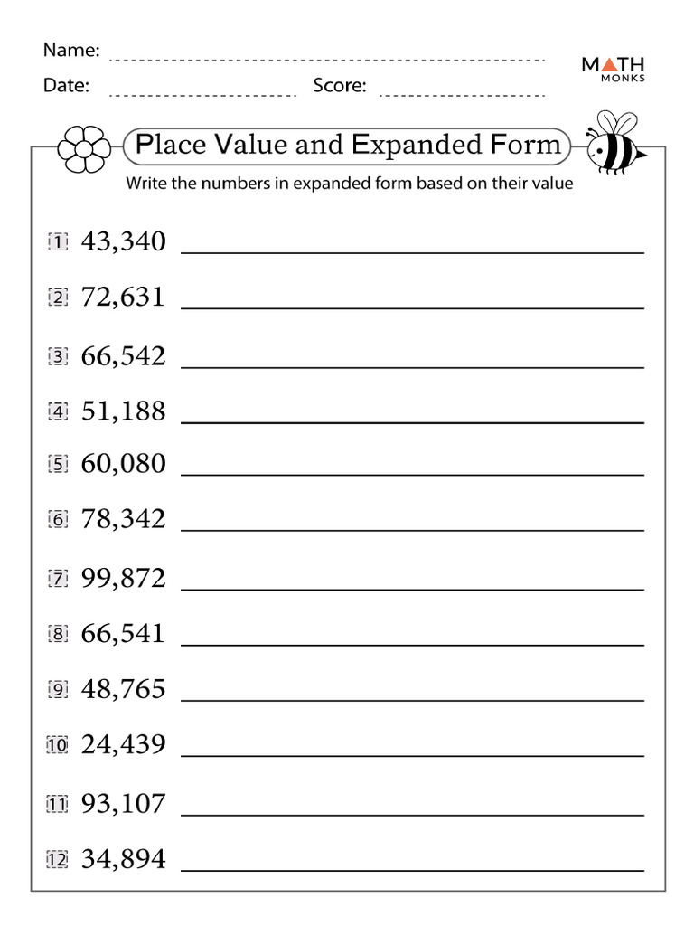 Place Value Expanded Notation Worksheets1 | PDF