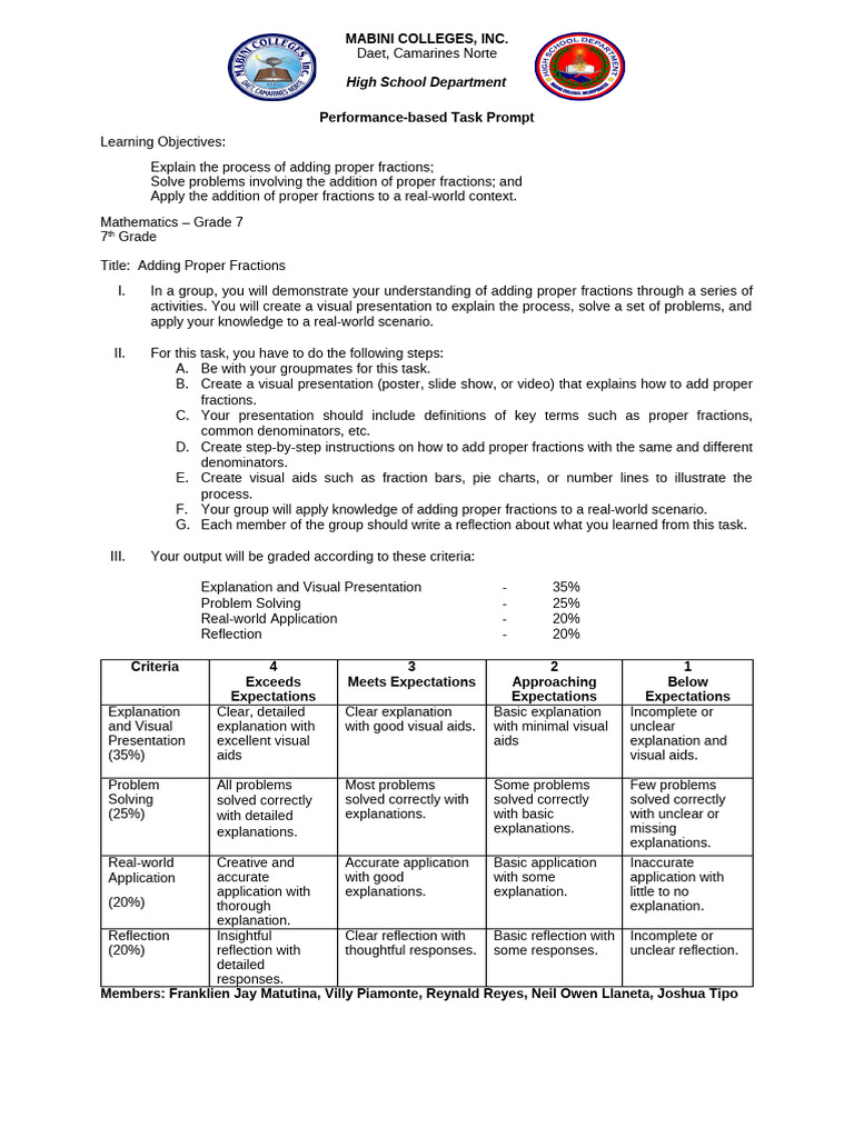 Performance-Based Task Prompt | PDF | Behavior Modification | Cognitive ...