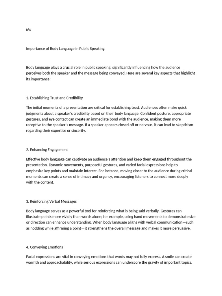 Public Speaking | PDF | Body Language | Gesture