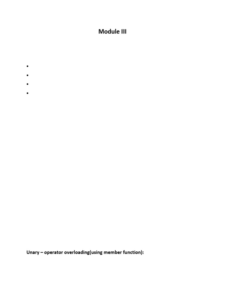 Module III oops | PDF | Computing | Software Development Module III oops | PDF | Computing | Software Development