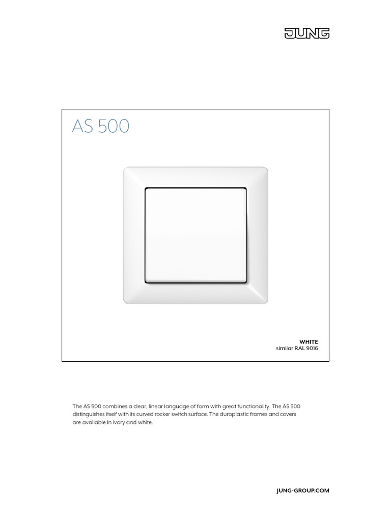 JUNG EN Designdata AS500 White | PDF