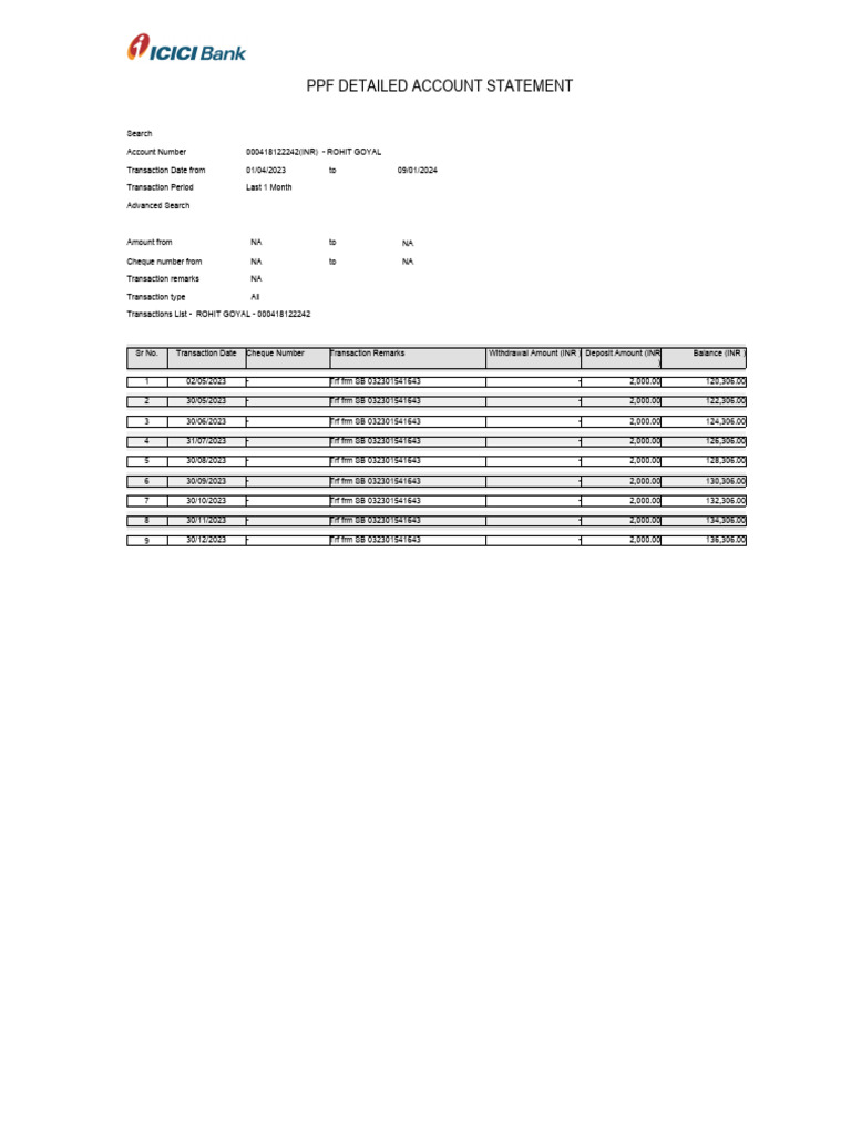 PPF Statement 2324 | PDF