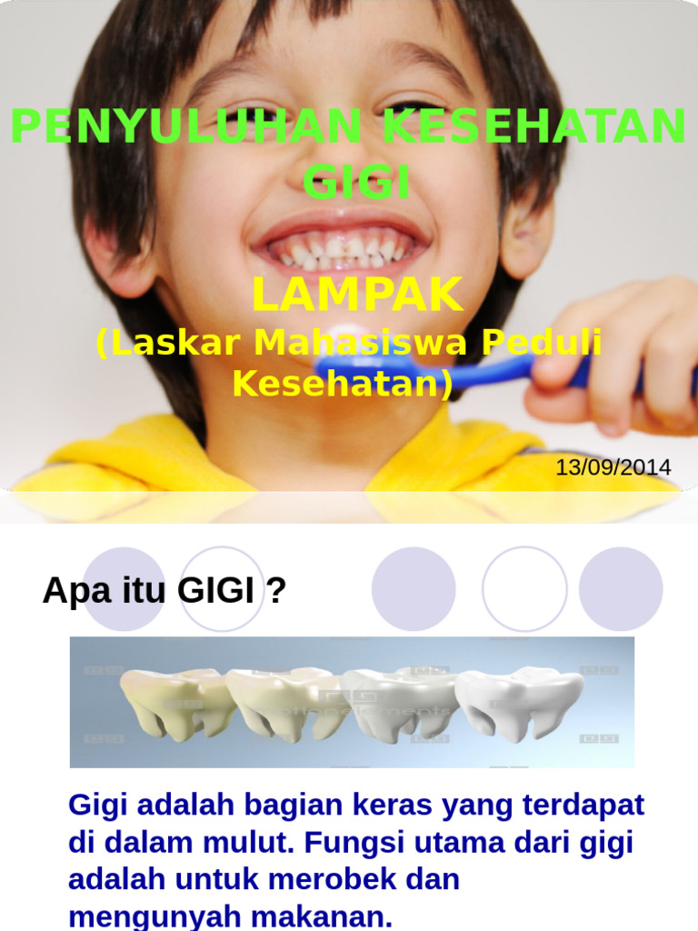 penyuluhan kesehatan gigi mulut | PDF