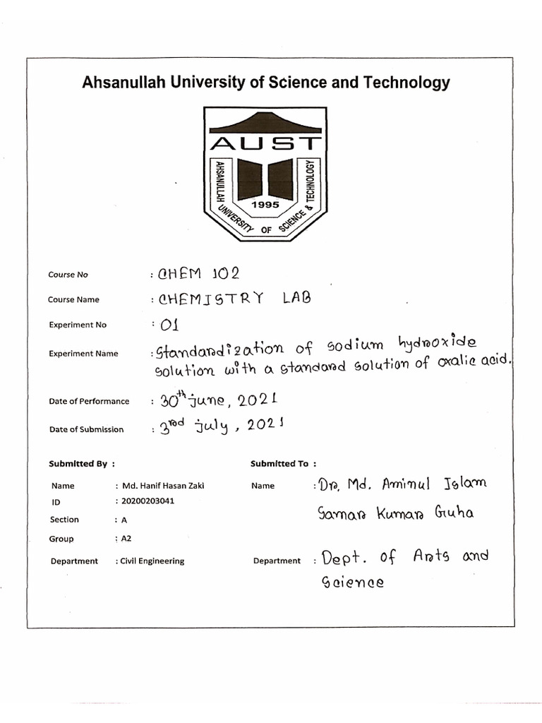 Md. Hanif Hasan Zaki - Report 01 | PDF