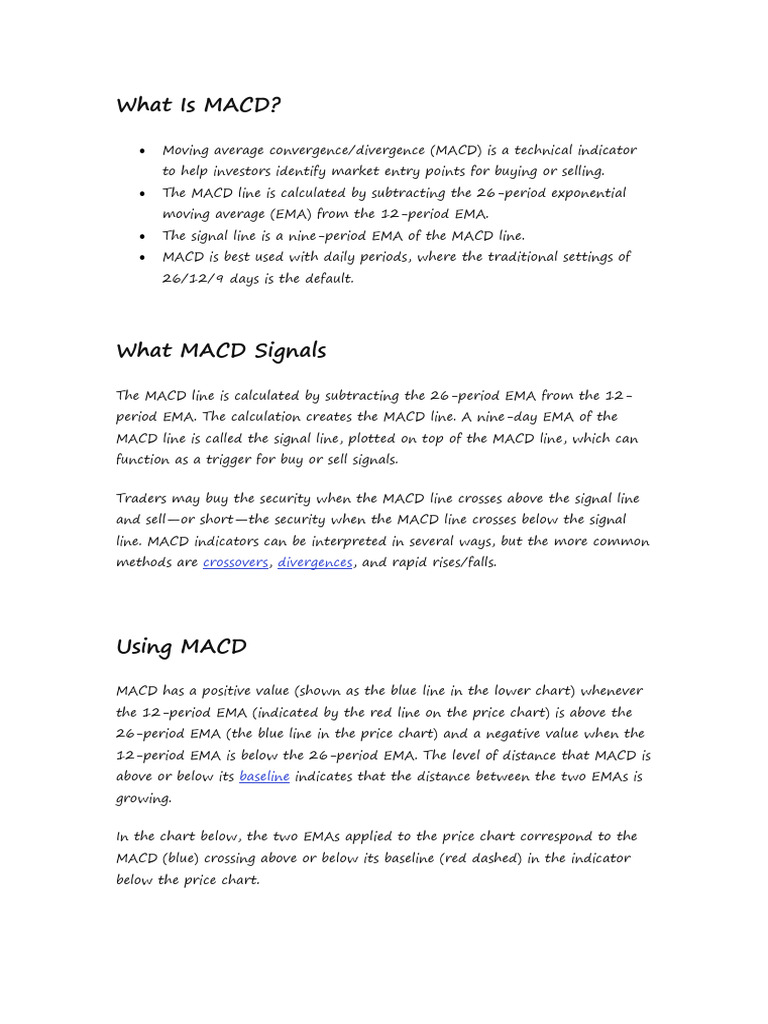What is MACD | PDF | Market Trend | Valuation (Finance)