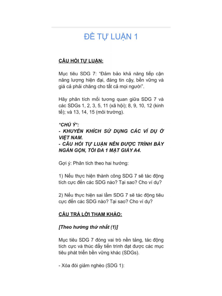 TỰ LUẬN PTBV | PDF