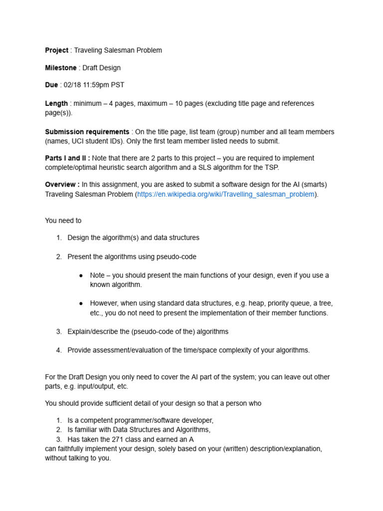 CS271 Project Draft Report | PDF | Computer Programming | Algorithms And Data Structures