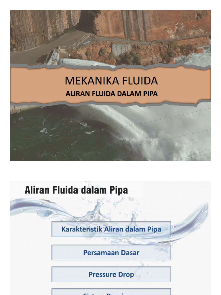 Pertemuan 10 - Aliran Fluida Dalam Pipa (Saluran Tertutup) | PDF