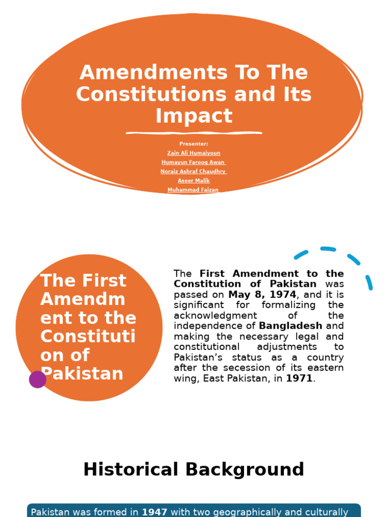 Amendments To The Constitutions and Its Impact | PDF | Federally ...