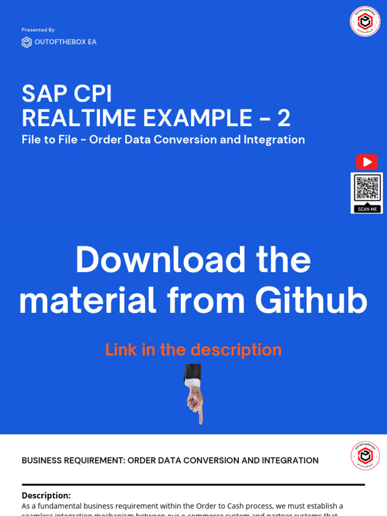 OutOfTheBoxEA SAP CPI Realtime Scenario 2 Material PDF | PDF | Xml | Computing