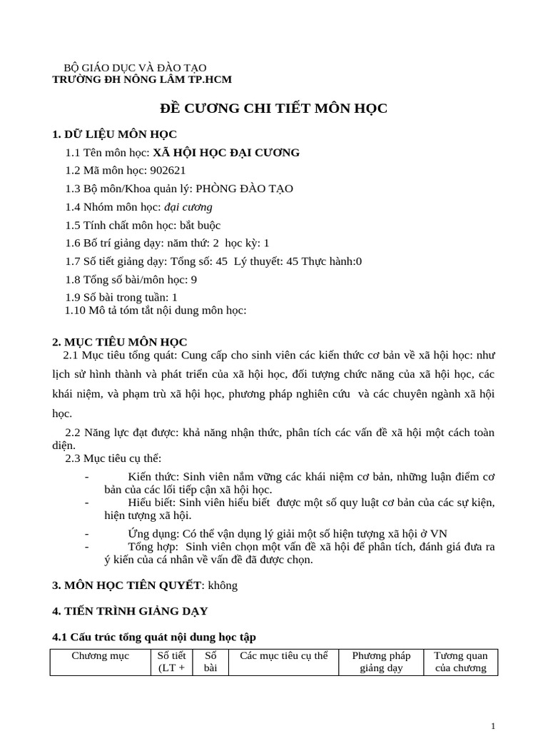 De Cuong Mon XHH - Edited | PDF