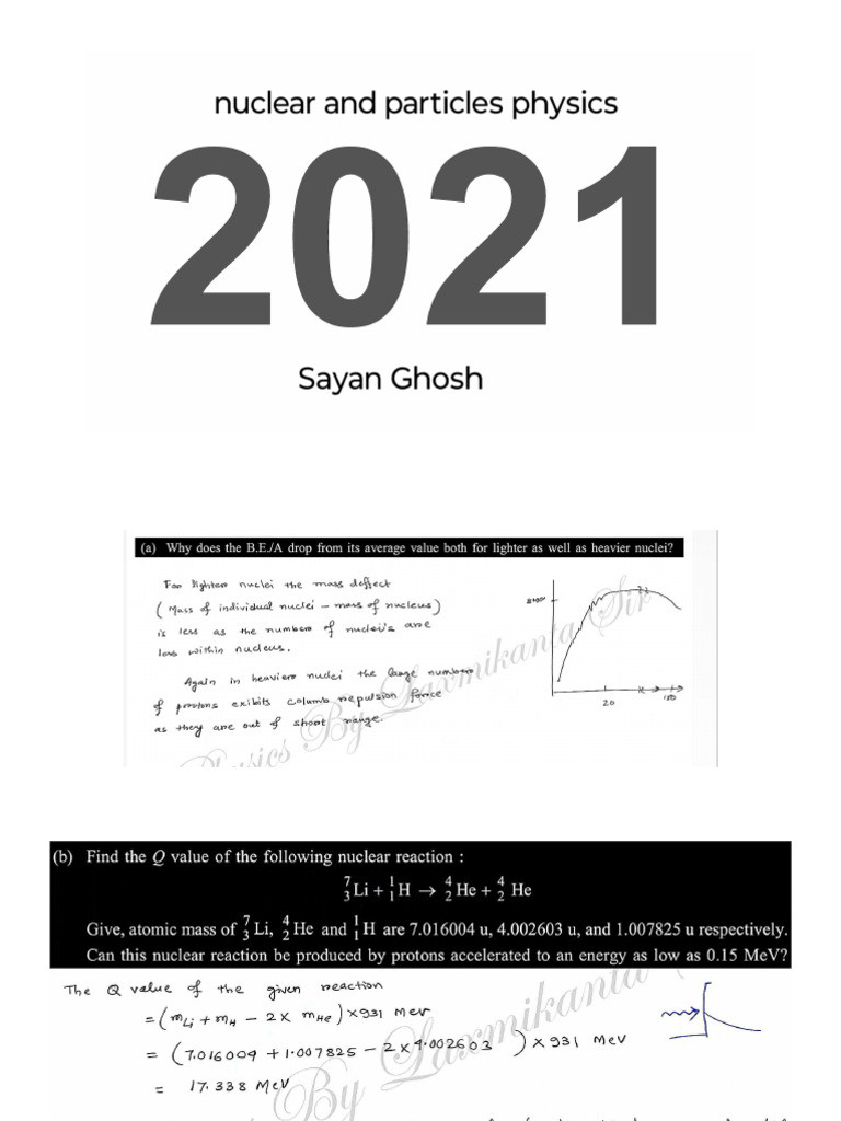 Nuclear and Particles Physics 2021 | PDF