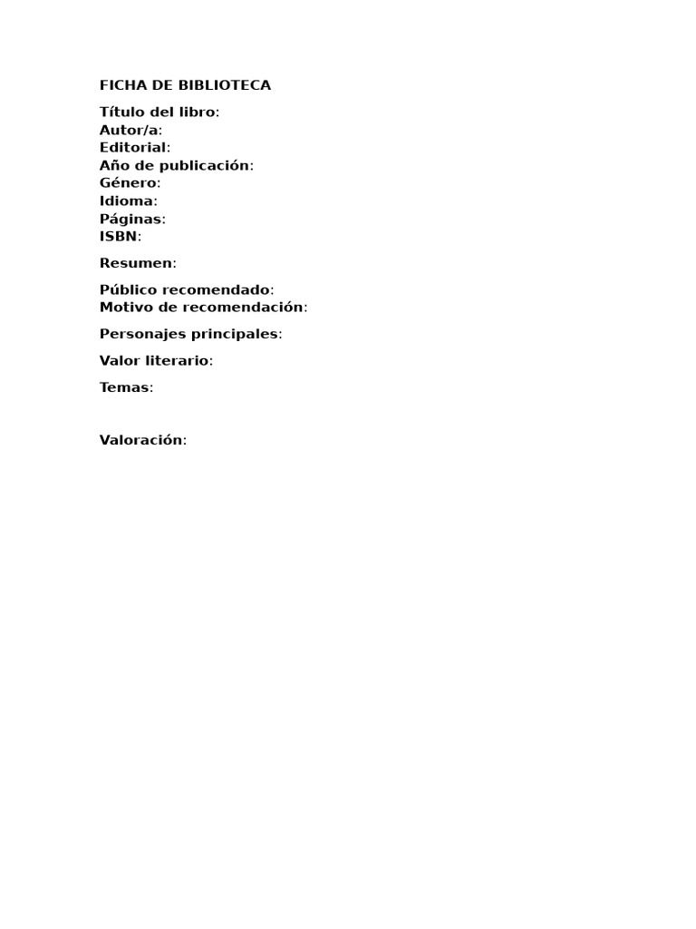 Ficha de Biblioteca - Copia | PDF