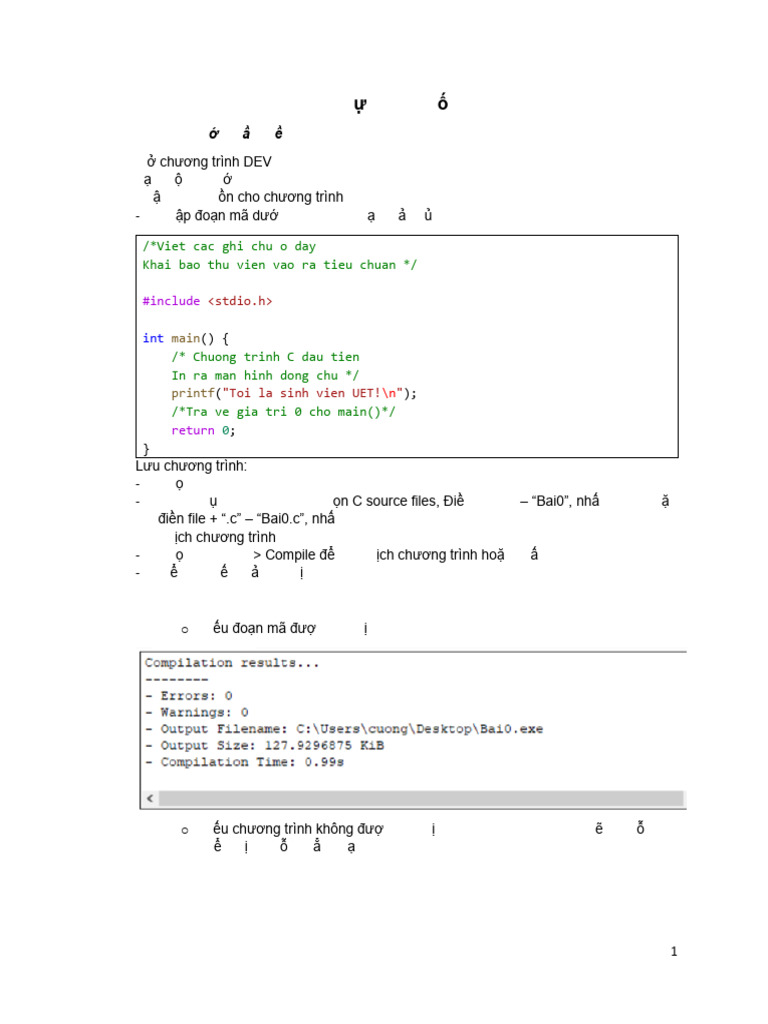 Bài 1_ Giới thiệu về IDE DevC | PDF