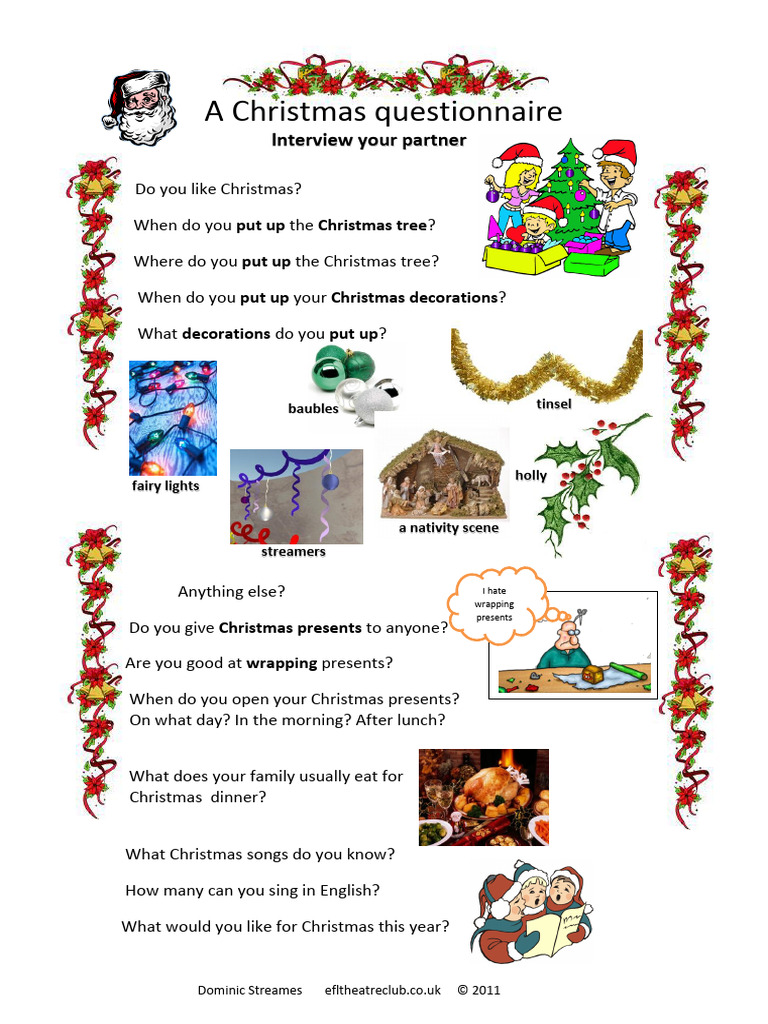 A Christmas Questionnaire | PDF