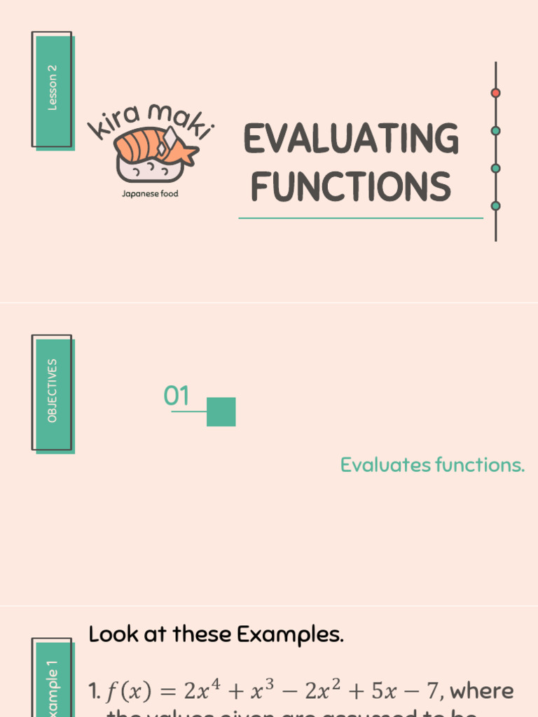 Evaluating Functions and Piecewise Functions | PDF