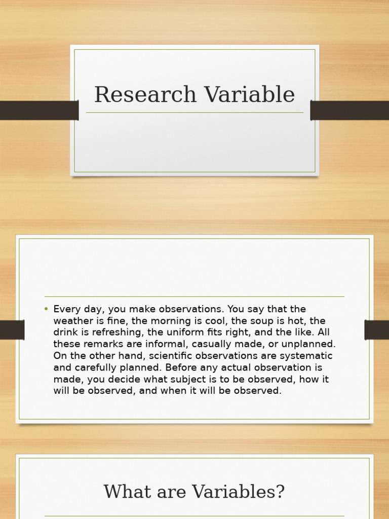 Research Variable | PDF | Level Of Measurement | Probability Distribution