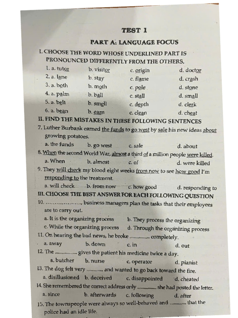 Vocabulary and Phrases for Contextual Use | PDF