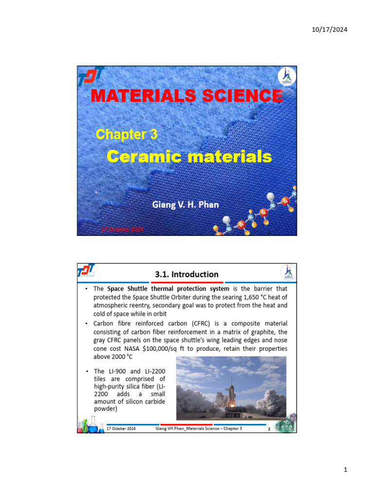 Chapter 3 - Ceramic Materials | PDF | Ceramics | Ionic Bonding