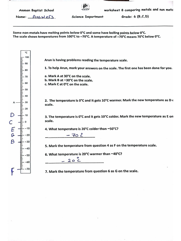 Answers To Worksheet 7 | PDF