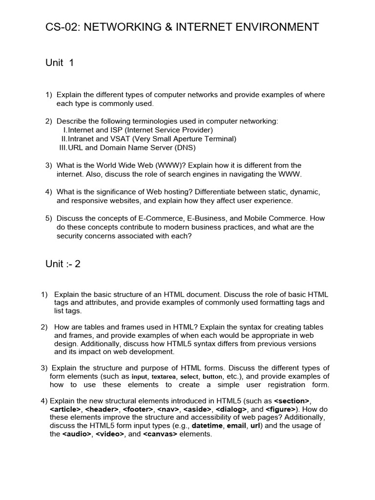 Internet CS02 Assignment | PDF | World Wide Web | Internet & Web
