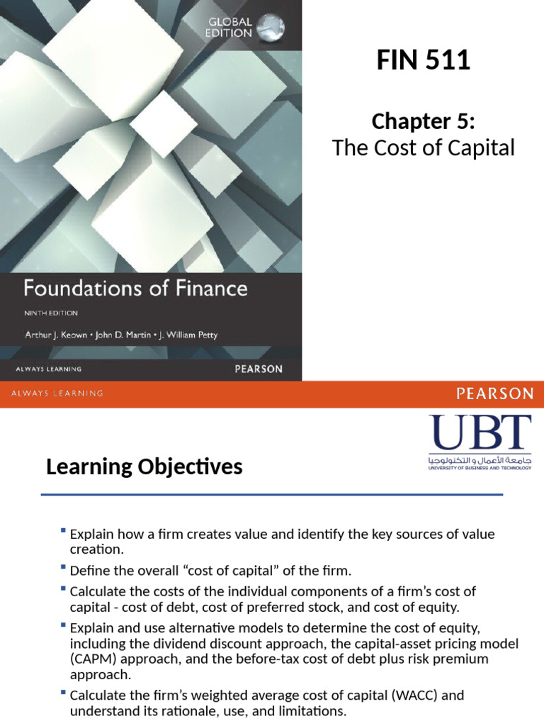 Chapter 5.ppt | PDF | Cost Of Capital | Capital Asset Pricing Model