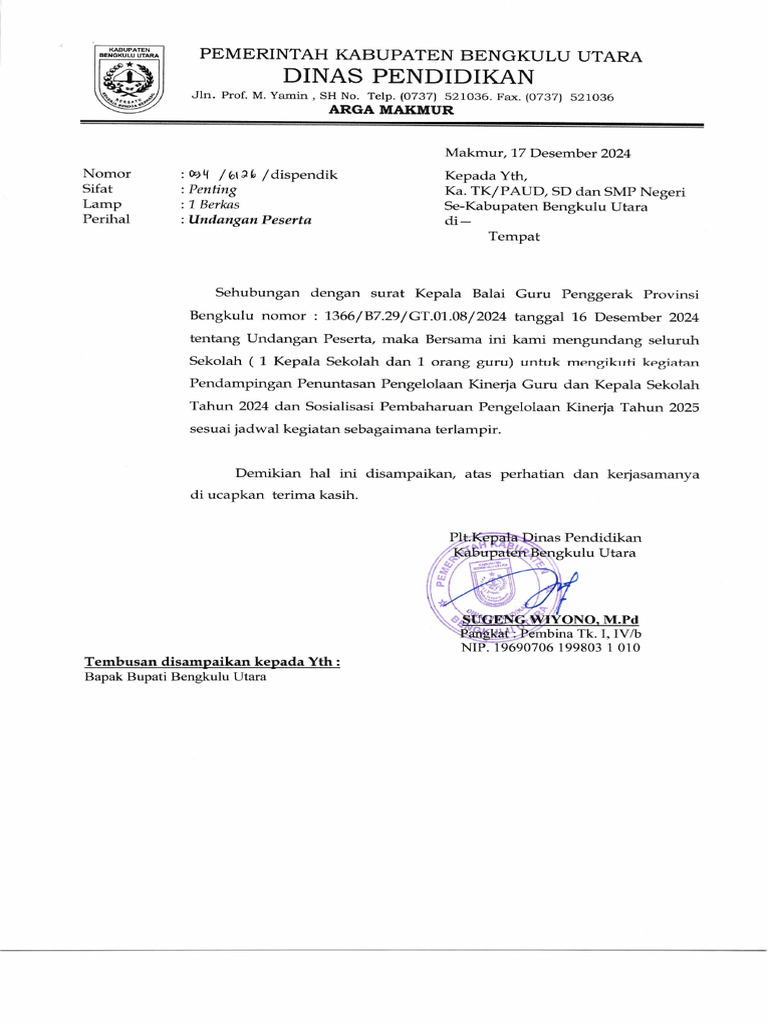 Undangan Peserta | PDF