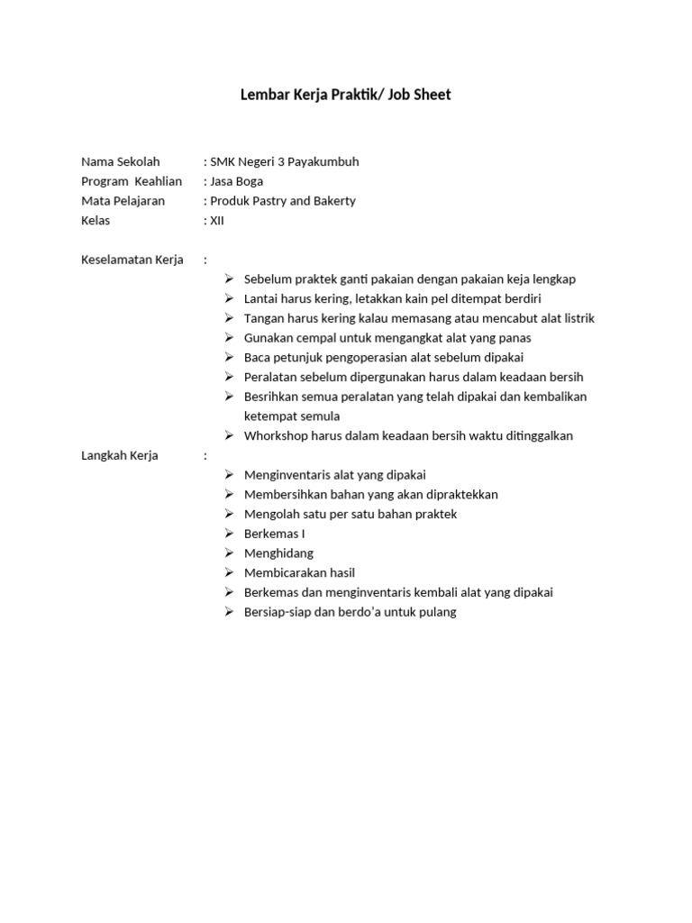 Resep Roti Manis Isi Kismis + Sukade | PDF