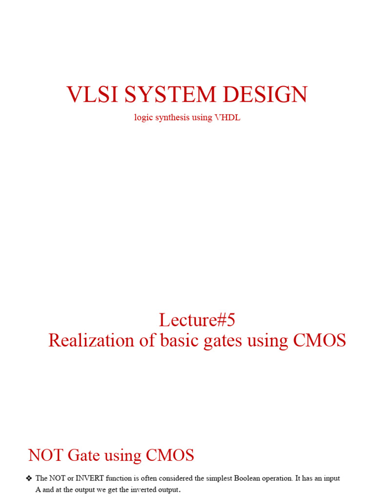Vlsi Lect5-12 | PDF | Mosfet | Field Effect Transistor