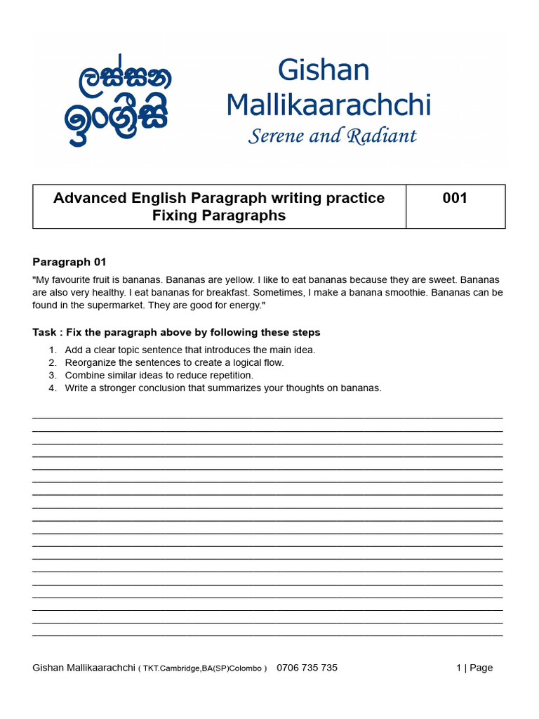 Improving English Paragraphs | PDF | Coffee | Economies