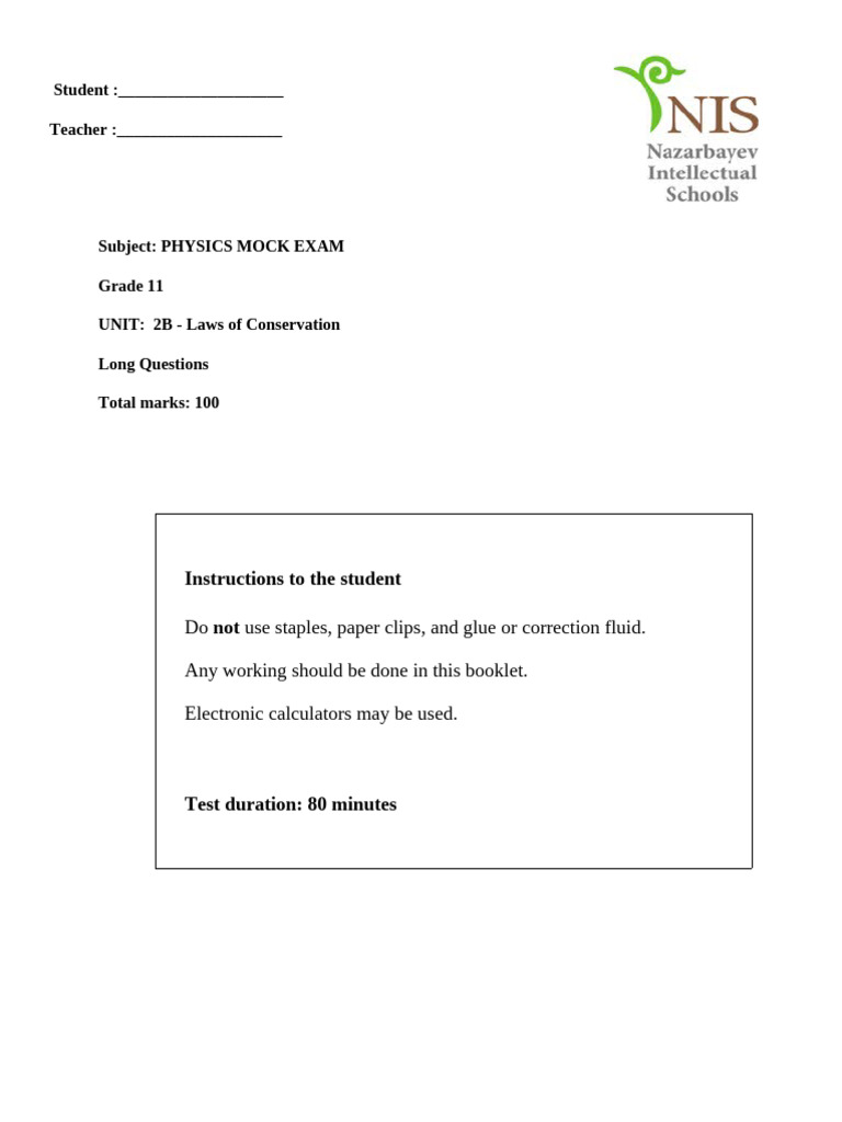 2B - Long Questions - Mock 2 | PDF