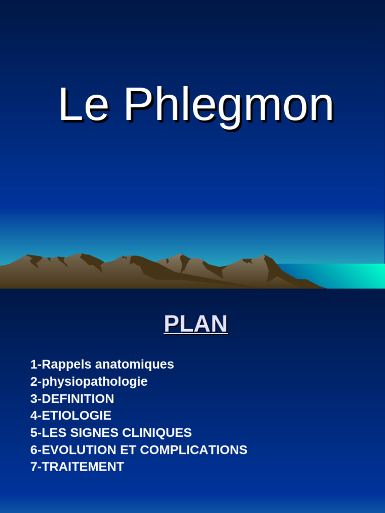 Phlegmon : Définition et Traitement | PDF | Infection | Maladies et ...