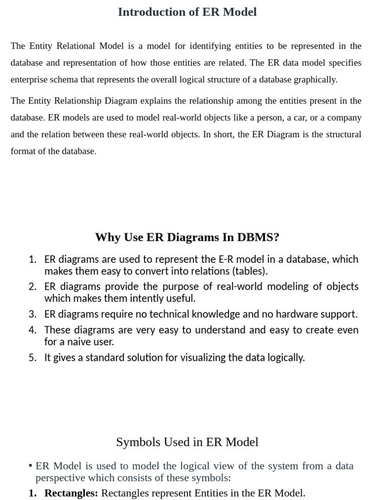 Introduction of ER Model | PDF | Relational Database | Relational Model